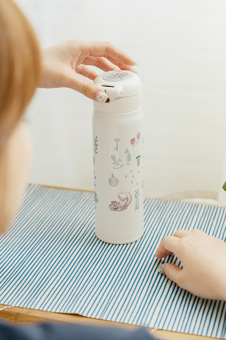 Thermos-杯瓶壺-【THERMOS膳魔師】真空保溫瓶_JNR-500系列_500ml_愛麗絲仙境篇(附贈同款愛麗絲上蓋片)-JNR-500AC-WLWH