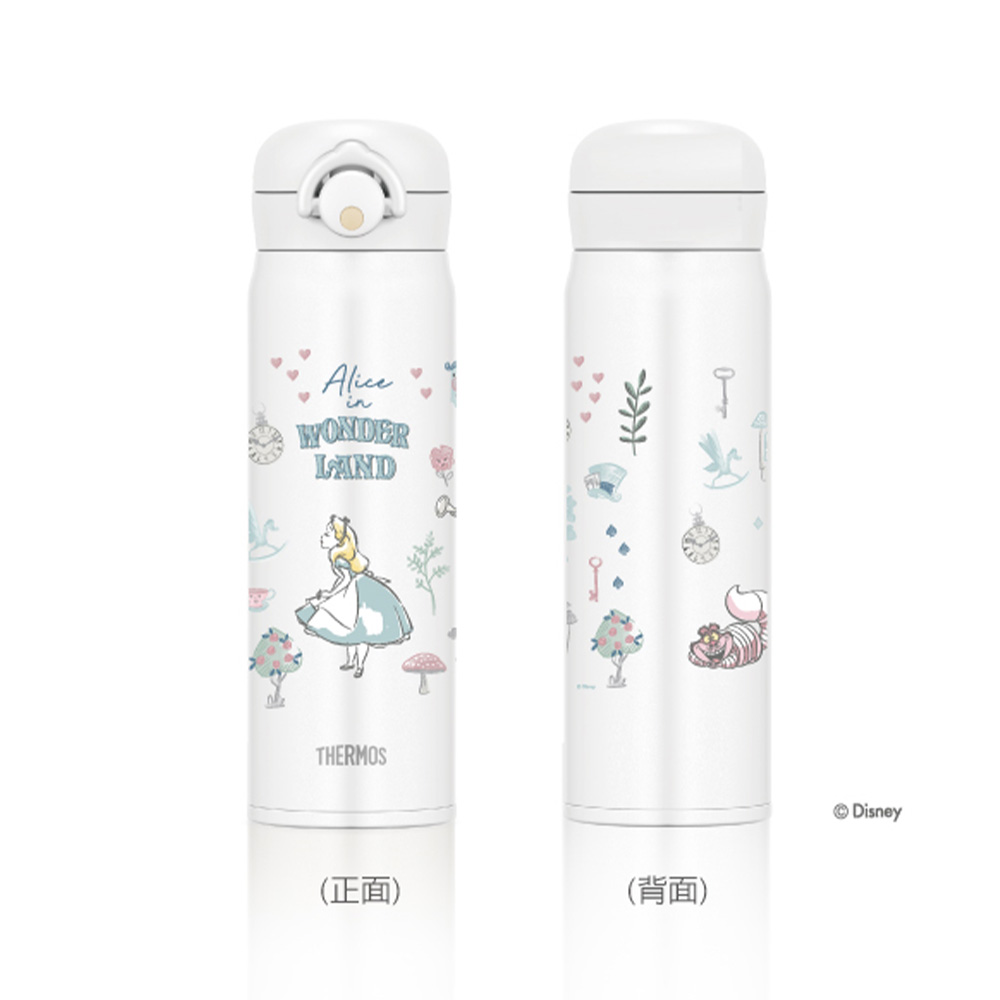 Thermos-杯瓶壺-【THERMOS膳魔師】真空保溫瓶_JNR-500系列_500ml_愛麗絲仙境篇(附贈同款愛麗絲上蓋片)-JNR-500AC-WLWH